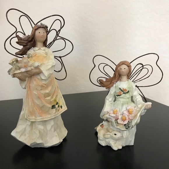 Art | Angel Figurines Set Of 2 | Poshmark